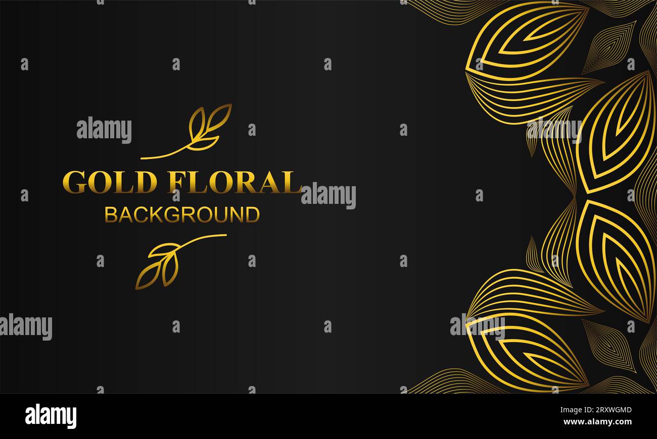Gradient gold flower border hi-res stock photography and images - Alamy