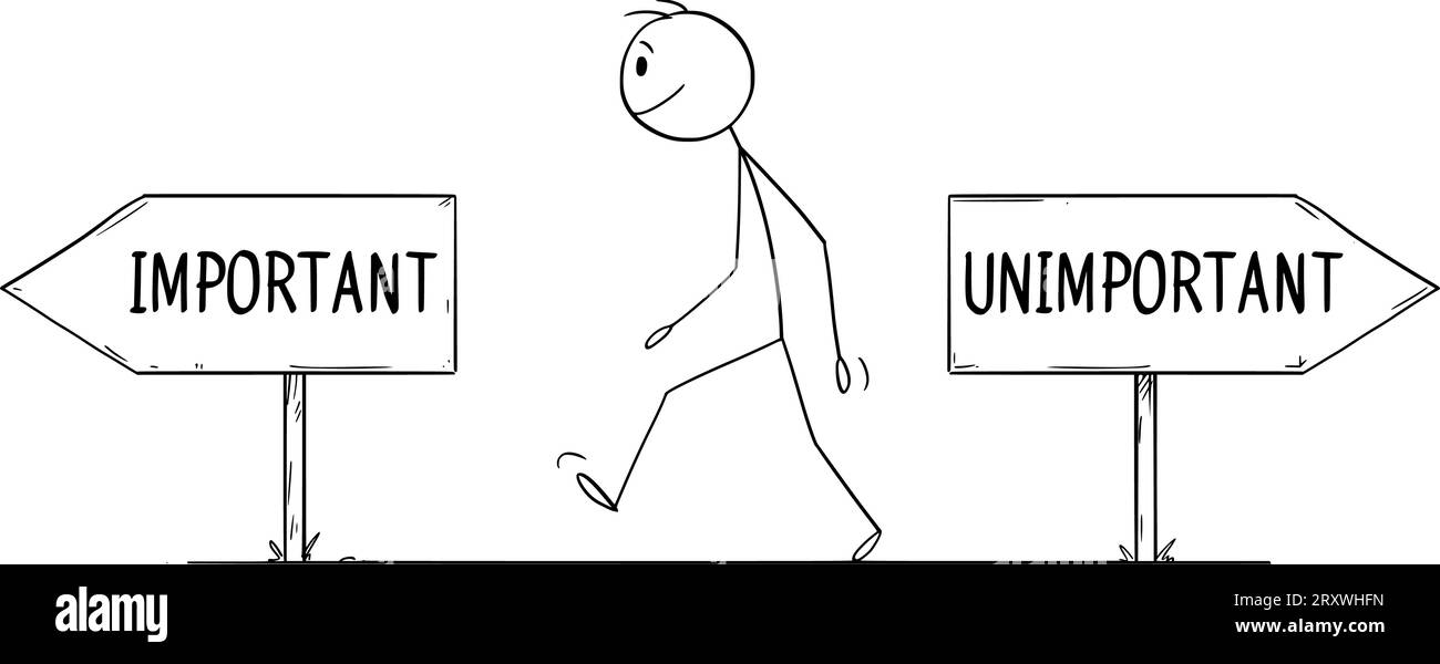 Doing What is Important, Vector Cartoon Stick Figure Illustration Stock ... Doing What is Important, Vector Cartoon Stick Figure Illustration Stock ...