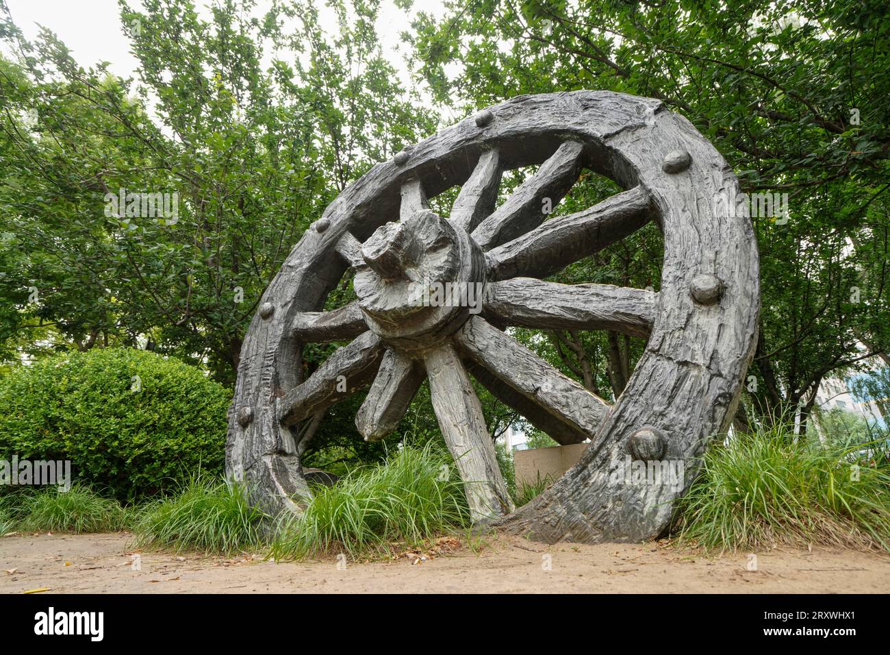 Sculptures in Yuan Dadu City Wall Ruins Park in Beijing Stock Photo - Alamy