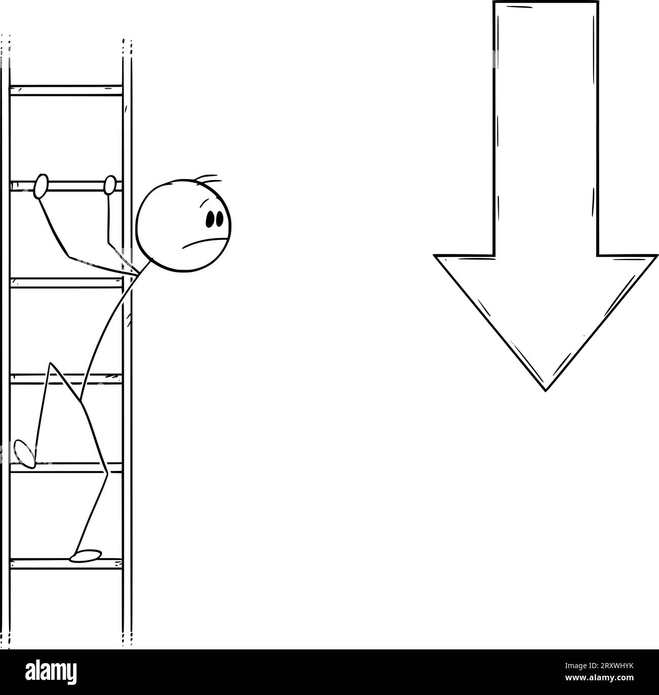 Looking for Success, Vector Cartoon Stick Figure Illustration Stock ...