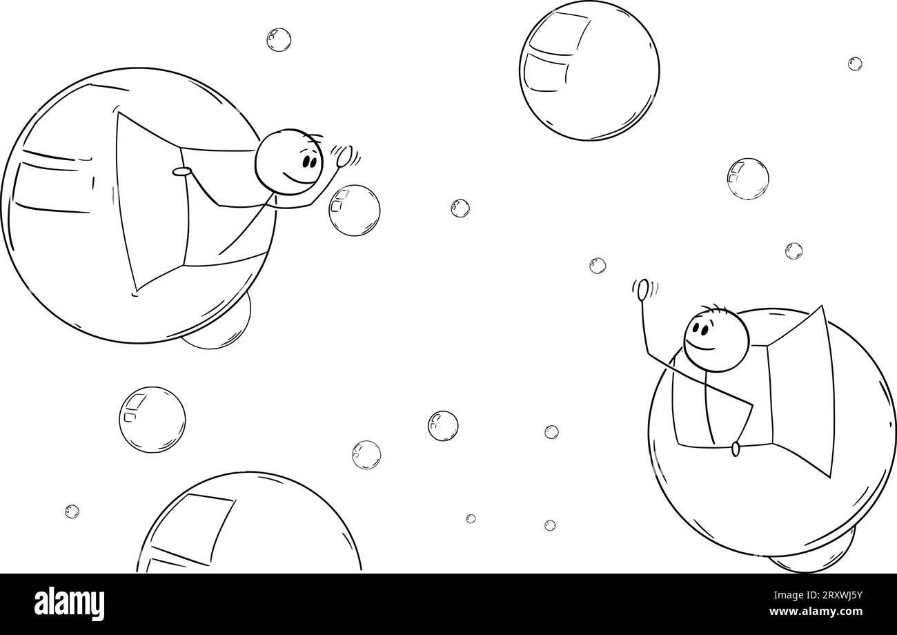 Don't Be Alone, Vector Cartoon Stick Figure Illustration Stock Vector ...