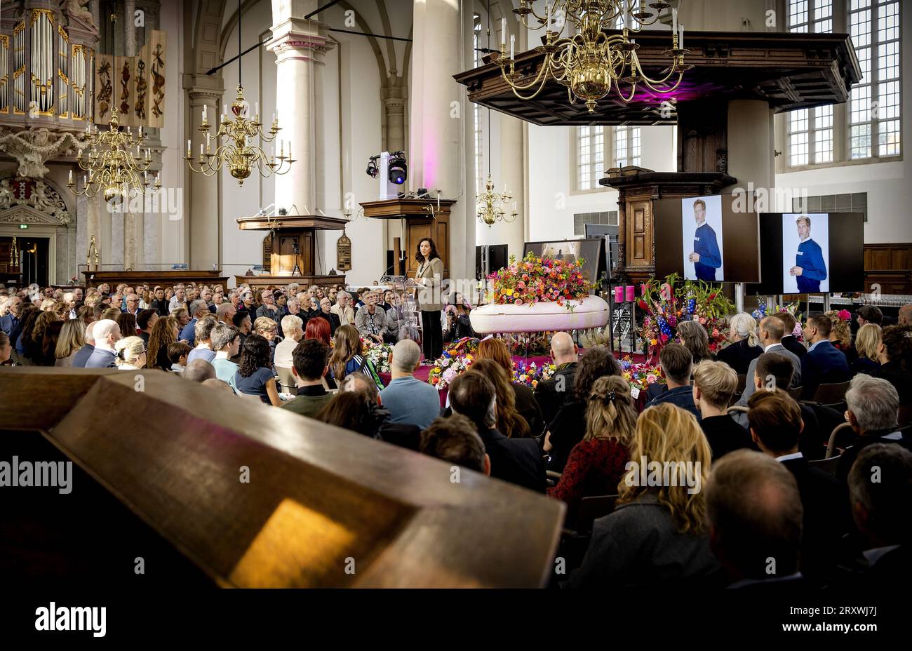 AMSTERDAM - Mayor Femke Halsema gives a speech during the funeral ...