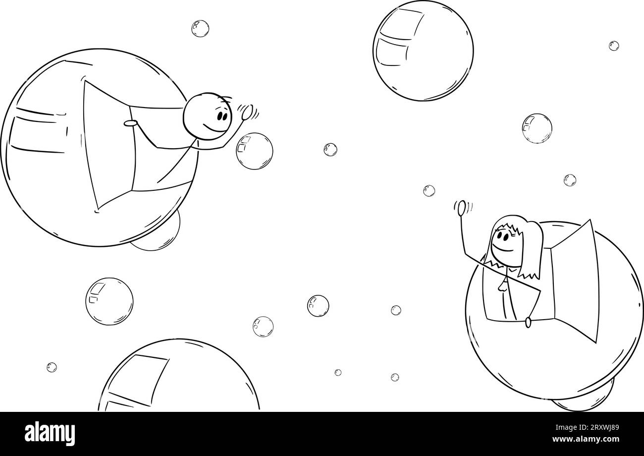 Don't Be Alone, Look Around for Love, Vector Cartoon Stick Figure ...