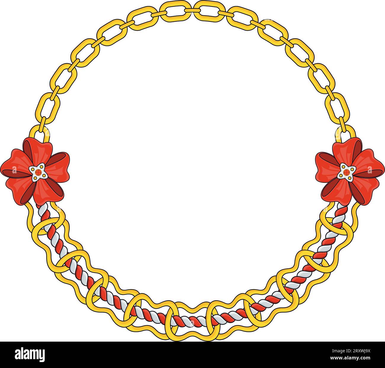 Twisted golden cord Stock Vector Images - Alamy