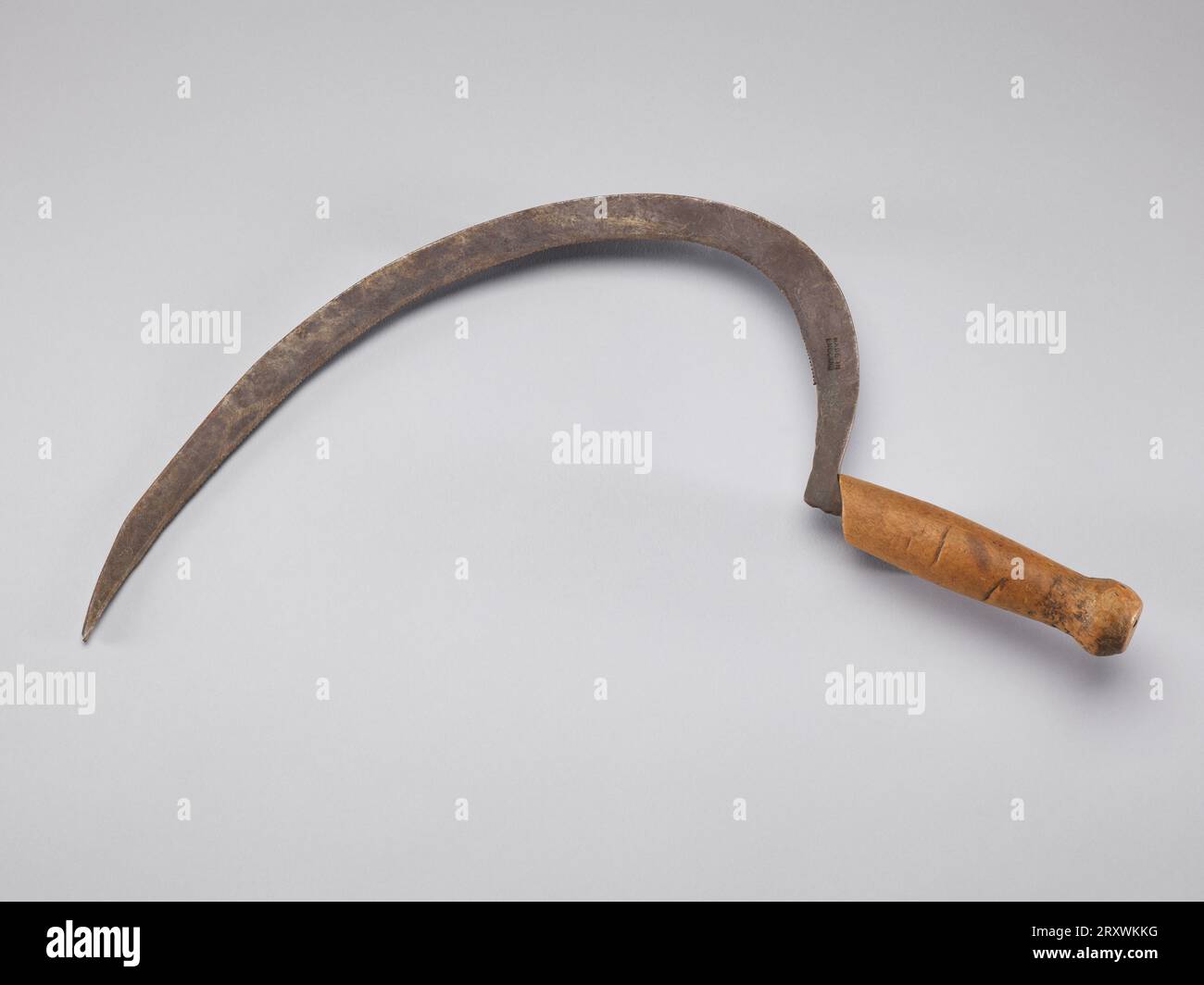 Rice sickle with wooden handle mid 19th-mid 20th century Stock Photo ...