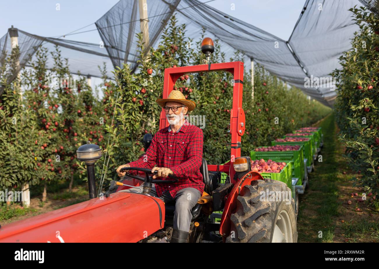 Man driving tractor hi-res stock photography and images - Alamy