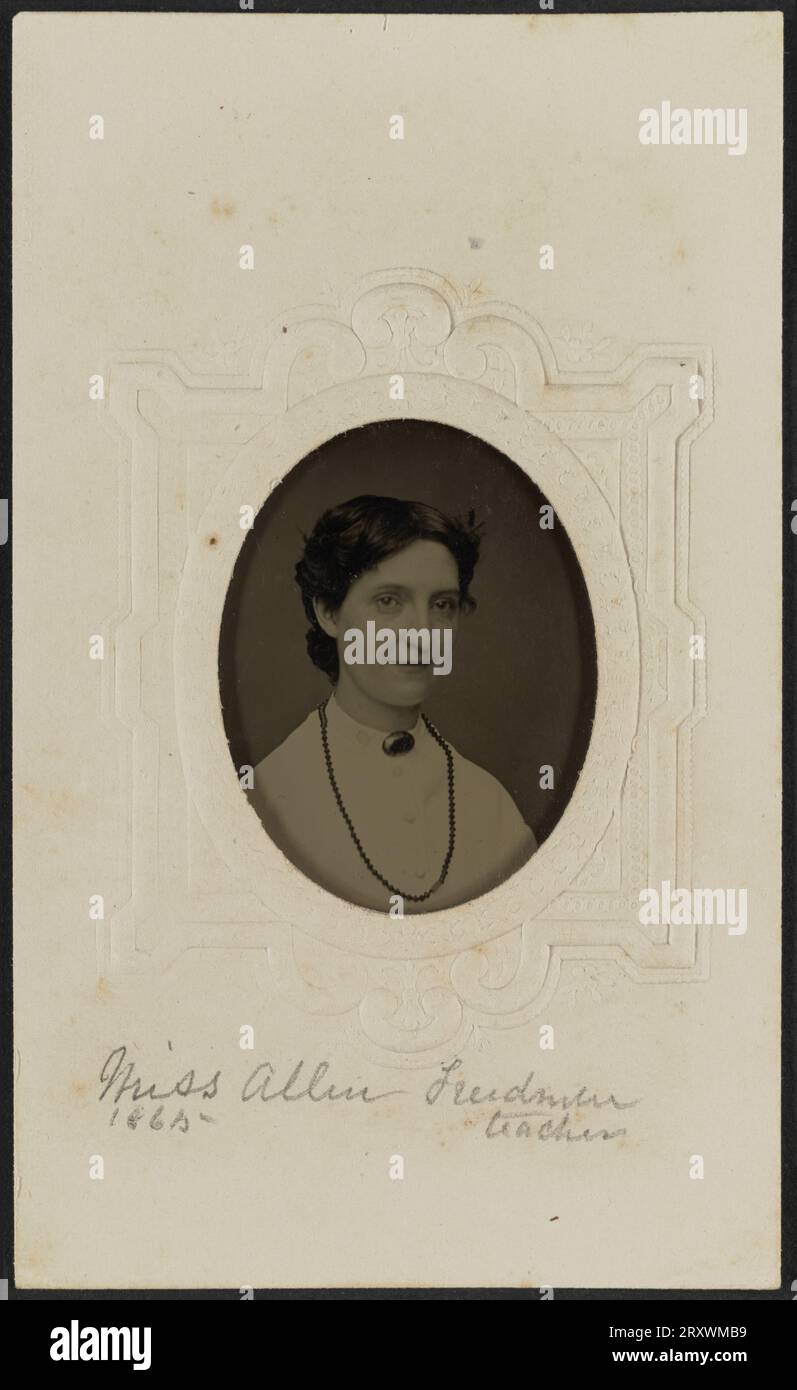 Tintype portrait of Miss Allen 1865 Stock Photo - Alamy