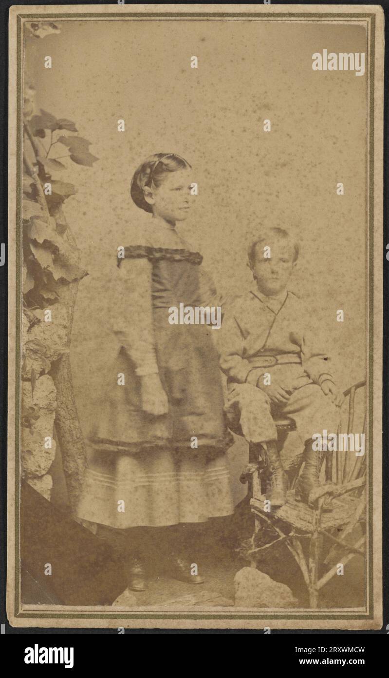 Carte-de-visite portrait of Isabel and Herbert Howland ca. 1870 Stock ...