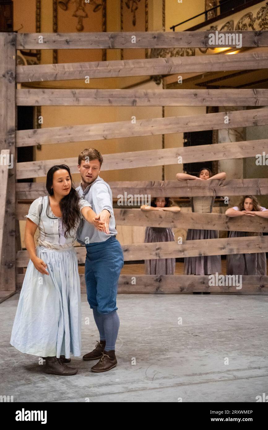 London, UK. 27 September 2023. (L) Lila Naruse (physical Tess) and Nat ...