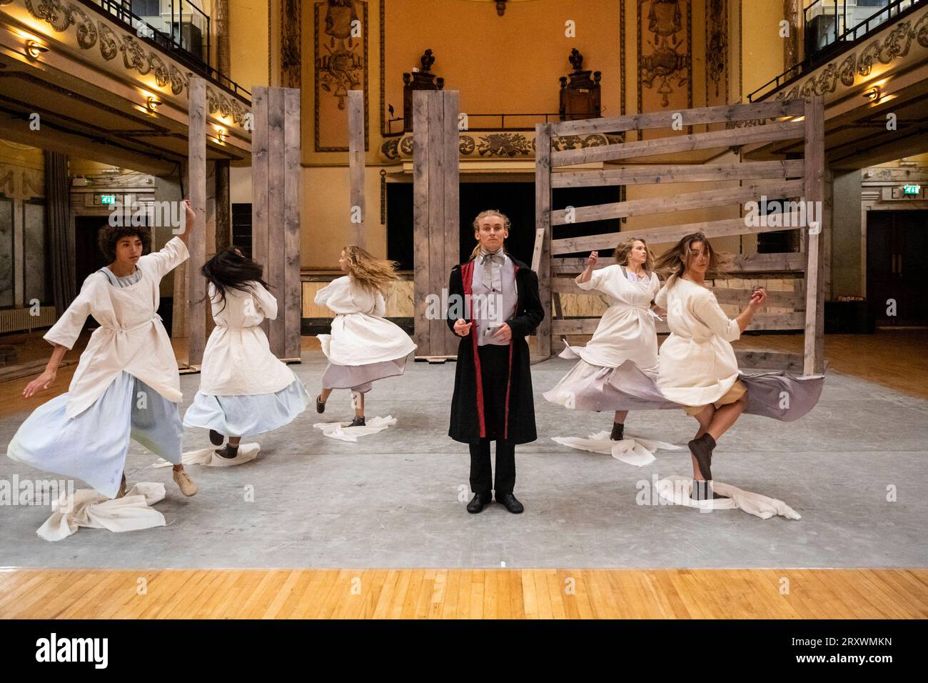 London, UK. 27 September 2023. (C) Joshua Frazer (Alec) and performers ...