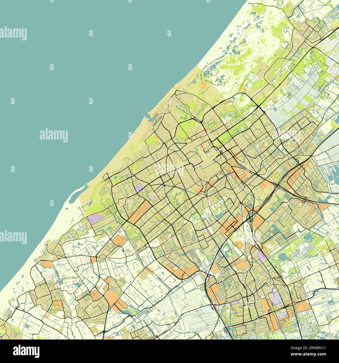 Map of hague hi-res stock photography and images - Alamy