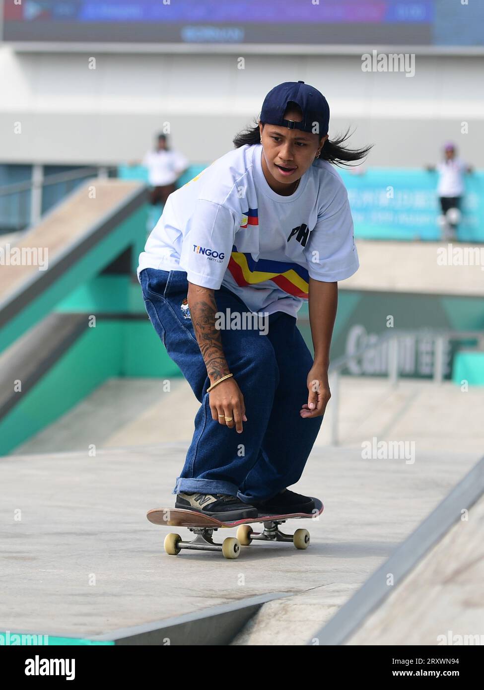 Margielyn Didal of the Philippines is seen in action during the 19th ...