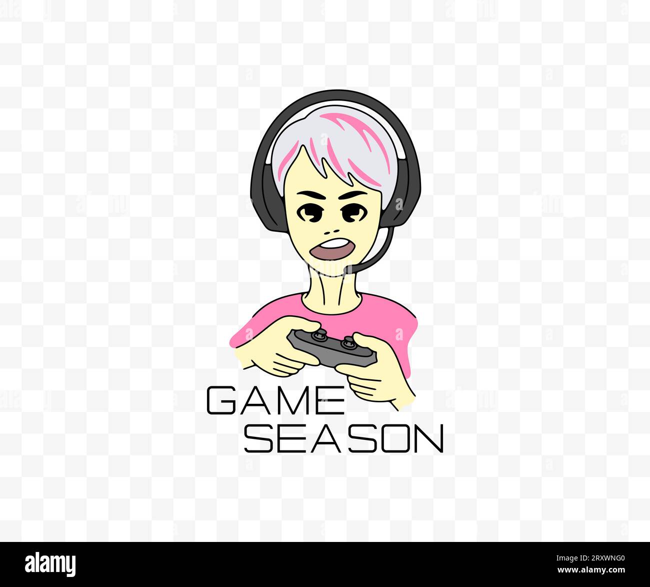 Teenager gamer boy silhouette hi-res stock photography and images - Alamy