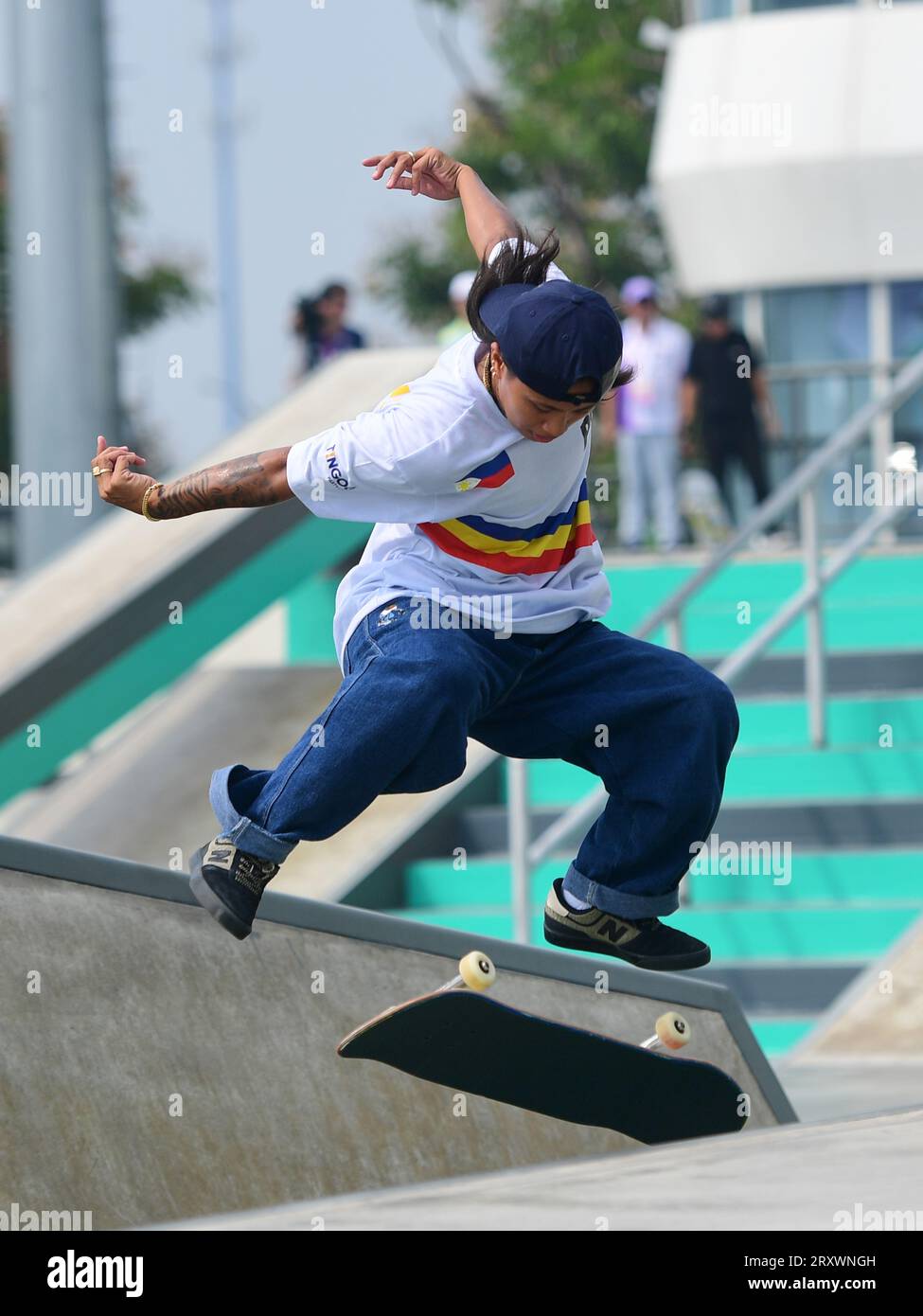 Margielyn Didal of the Philippines is seen in action during the 19th ...