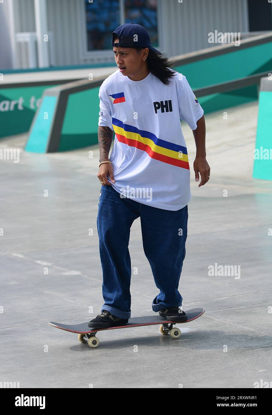 Margielyn Didal of the Philippines is seen in action during the 19th ...