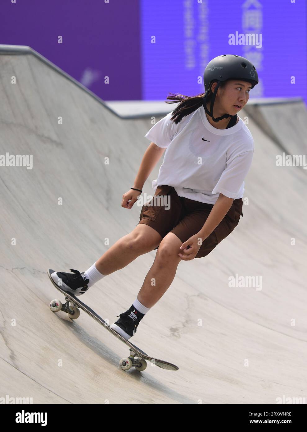 Yumeka Oda of Japan is seen in action during the 19th Asian Games ...