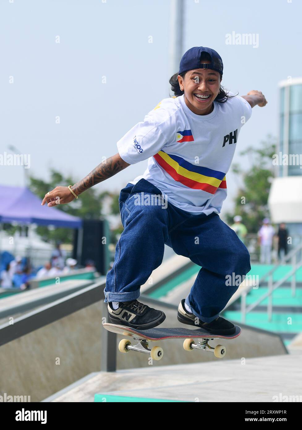 Margielyn Didal of the Philippines is seen in action during the 19th ...