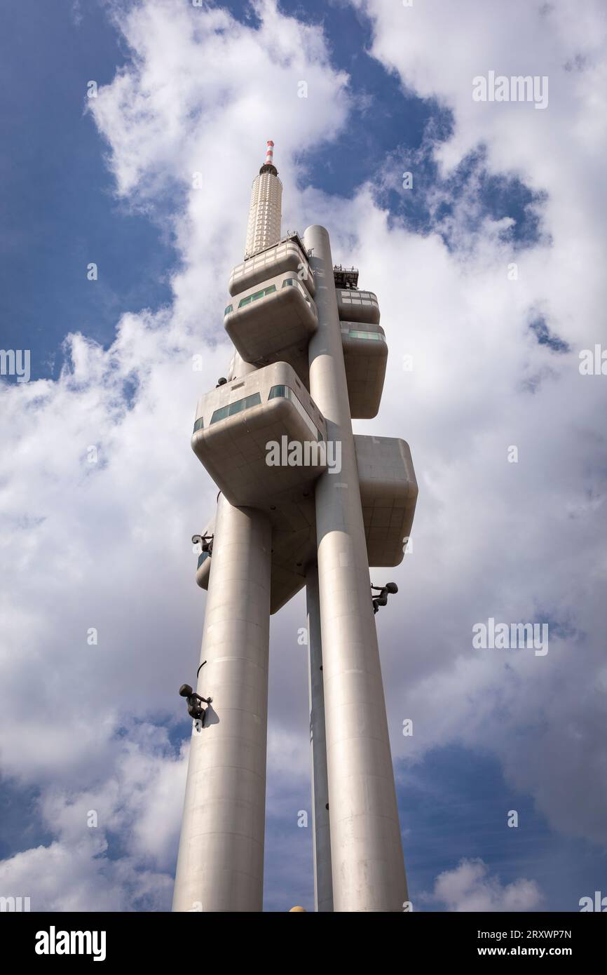 PRAGUE, CZECH REPUBLIC, EUROPE - Zizkov Television Tower, a 216m ...