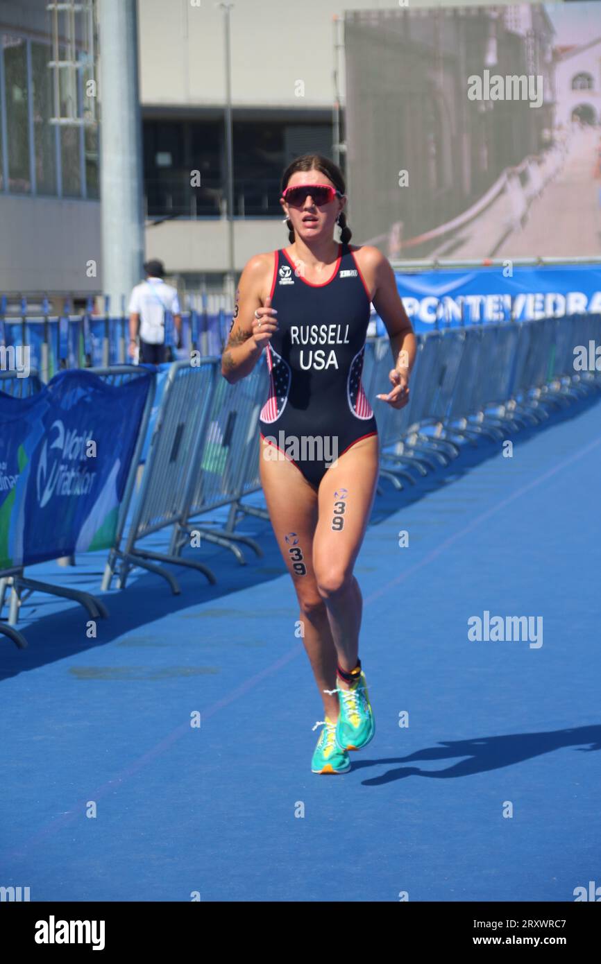 Lydia Russell Team USA under-23 triathlete Stock Photo - Alamy
