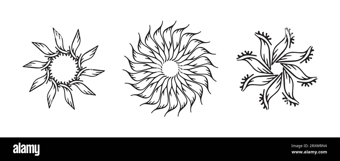 Wreath group in quirky vector style isolated on white background ...