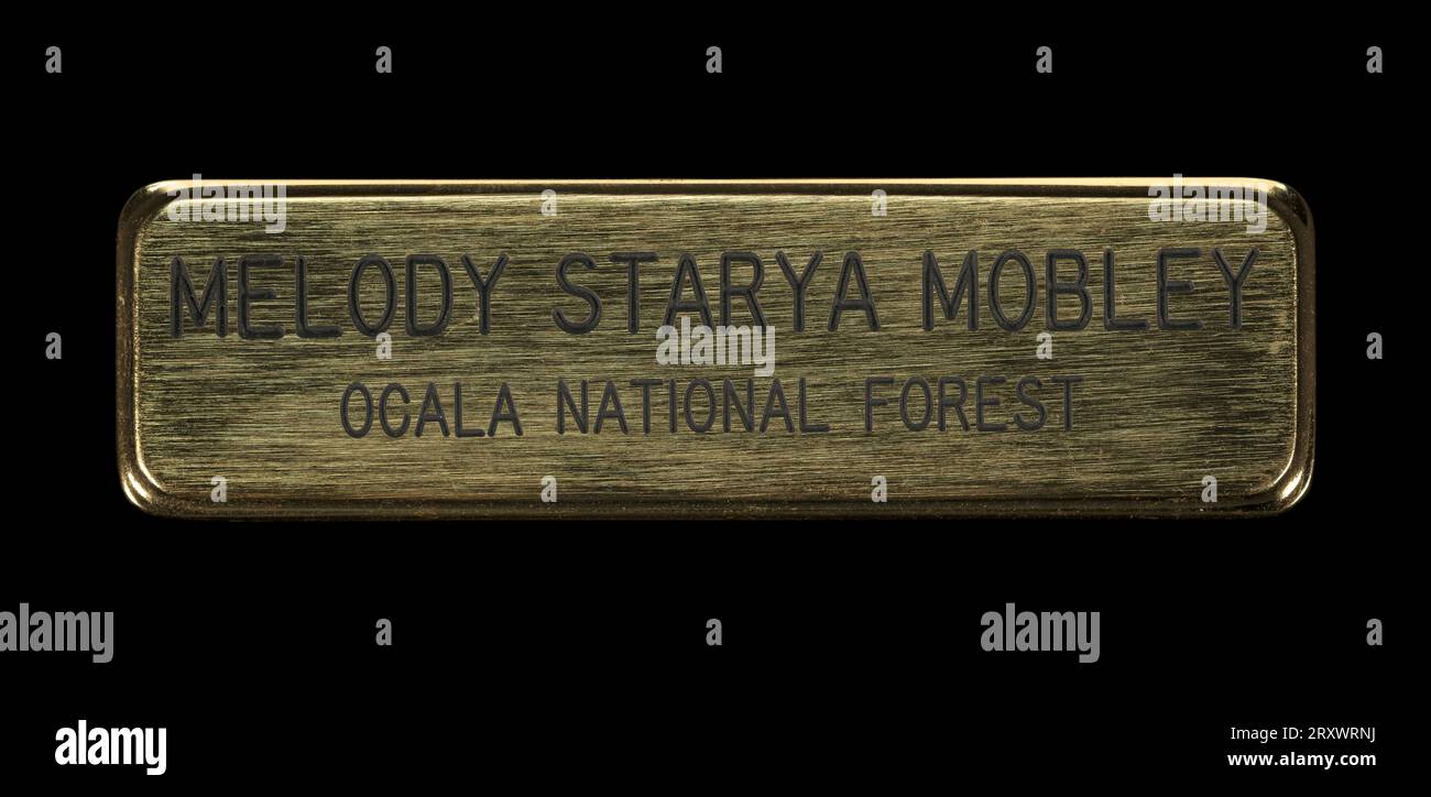 US Forest Service Ocala National Forest name badge worn by Melody ...