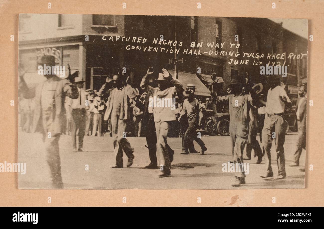 Captured Negros On Way To Convention Hall During Tulsa Race Riot June