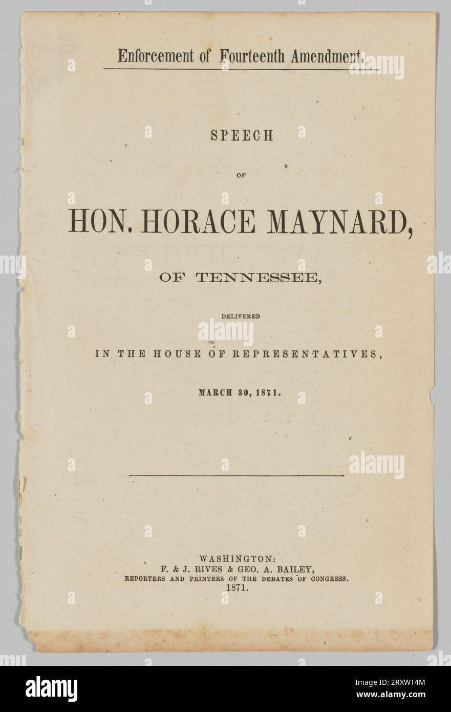 Fourteenth amendment american hi-res stock photography and images - Alamy