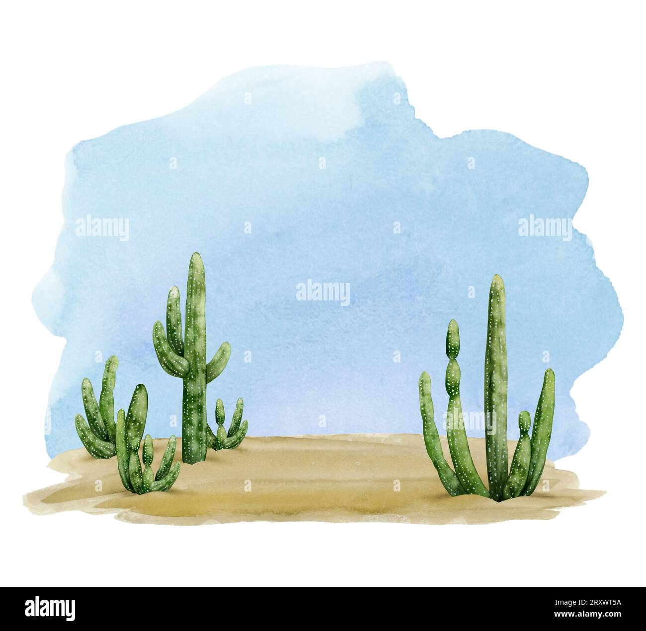 Watercolor desert hi-res stock photography and images - Alamy