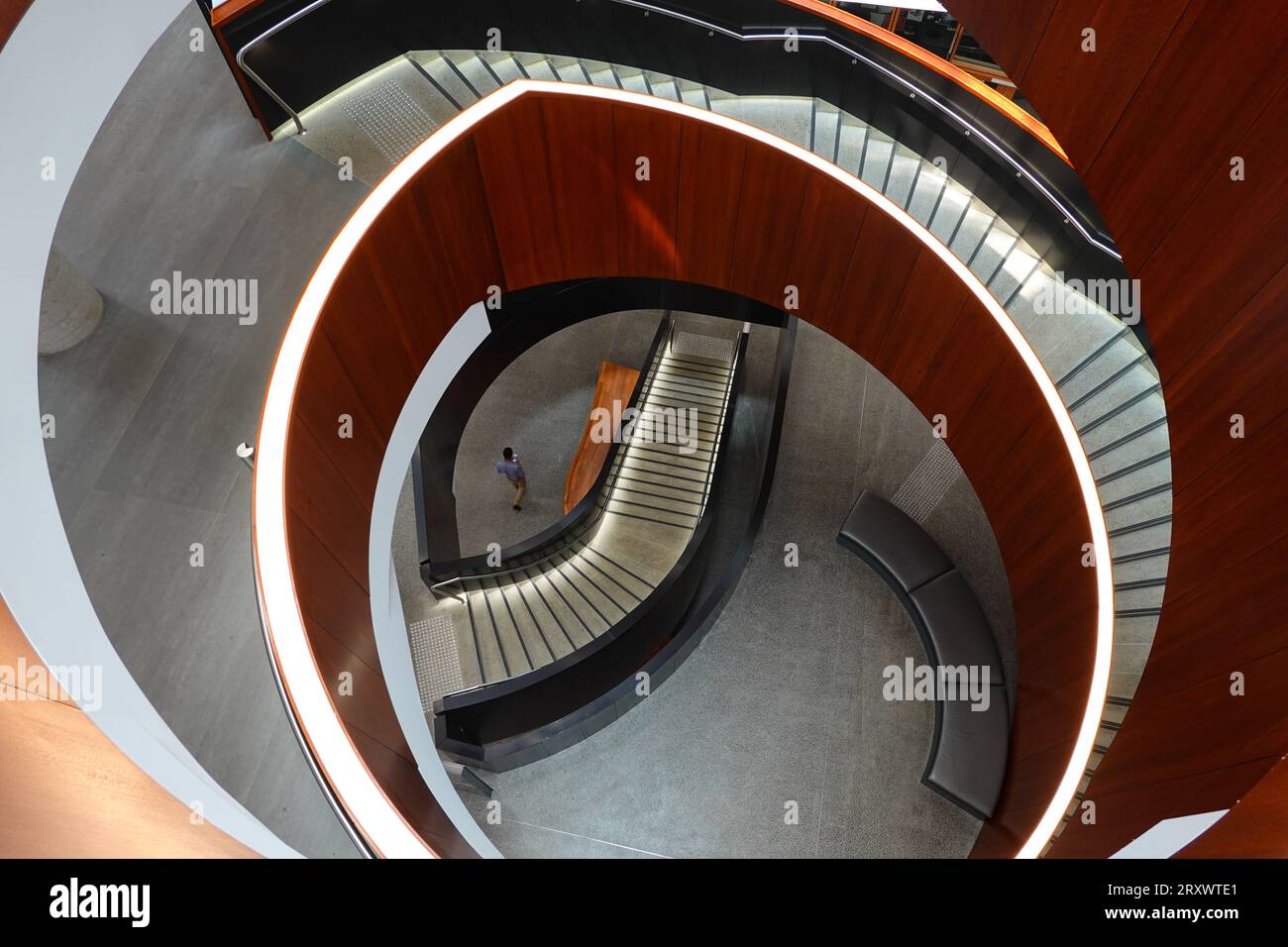 The mesmerizing geometry of the spiral staircase Stock Photo - Alamy