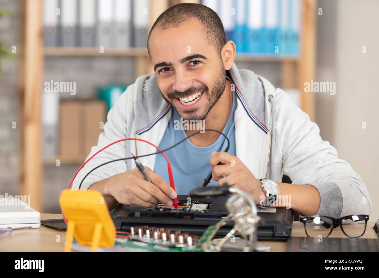 Electrician checks hi-res stock photography and images - Alamy