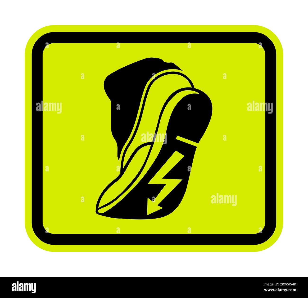 Caution Sign Use Anti Static Footwear Symbol Stock Vector Image And Art Alamy