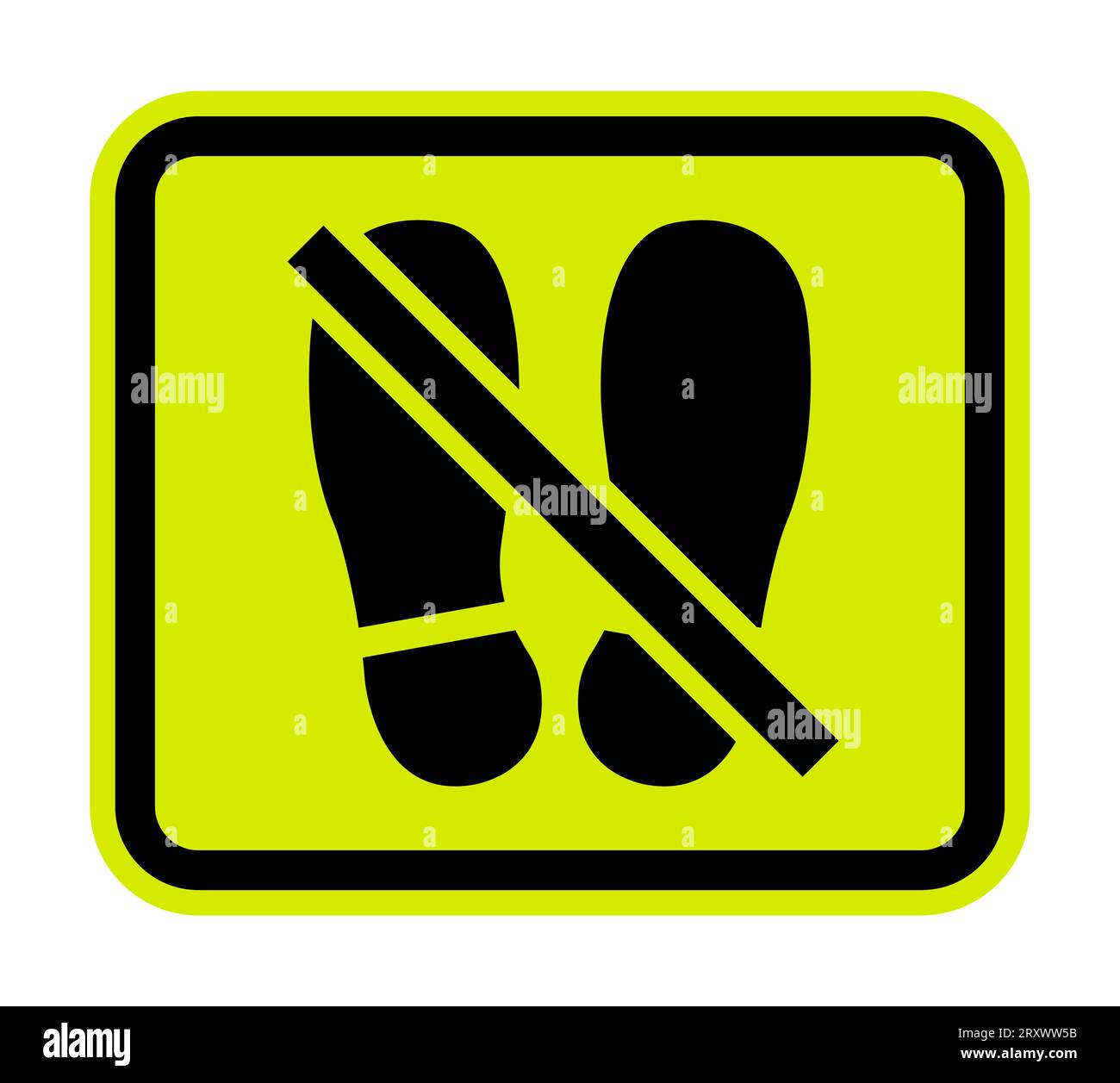 Danger Sign Do Not Stand Here On White Background Stock Vector Image ...