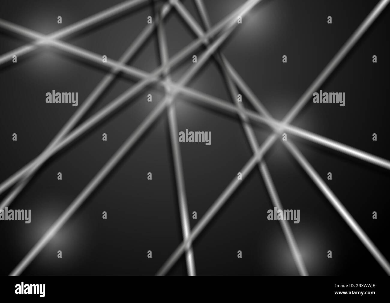 Abstract hi-tech background with smooth silver metallic lines. Vector ...