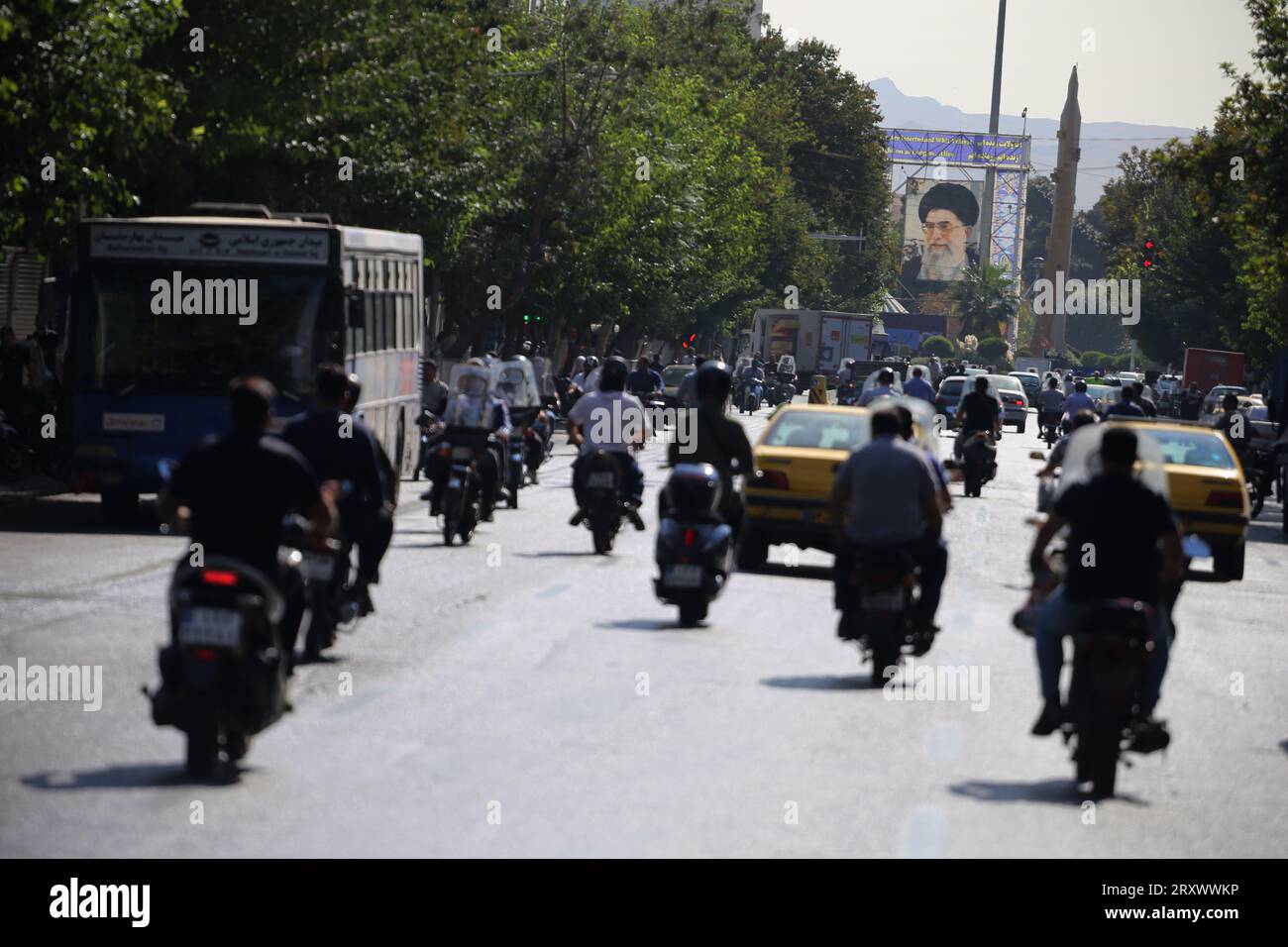 September 26, 2023, Tehran, Iran: An Iranian Sejjil solid-fueled medium ...