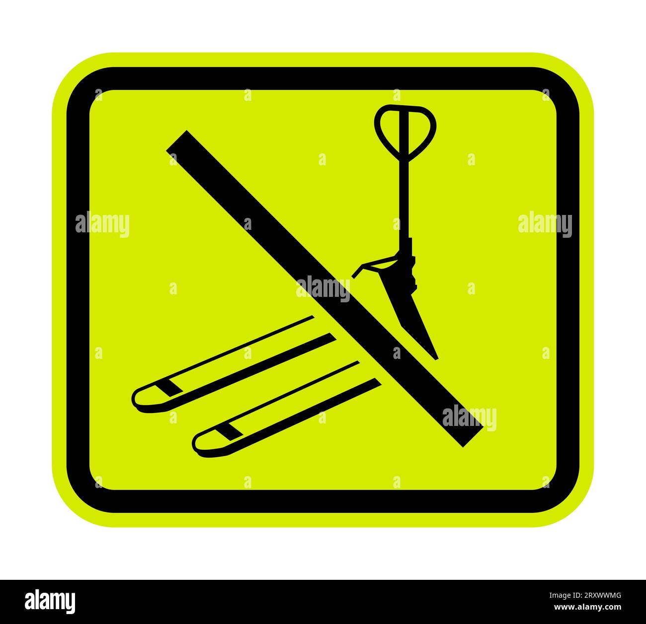 Prohibited Action Sign. Pallet Jack On White Background Stock Vector ...