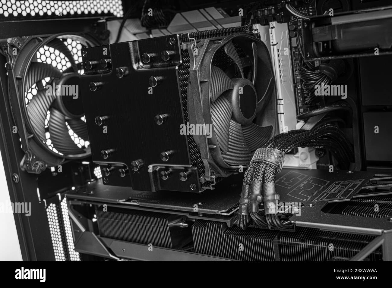 Computer motherboard board connectors close hi-res stock photography ...