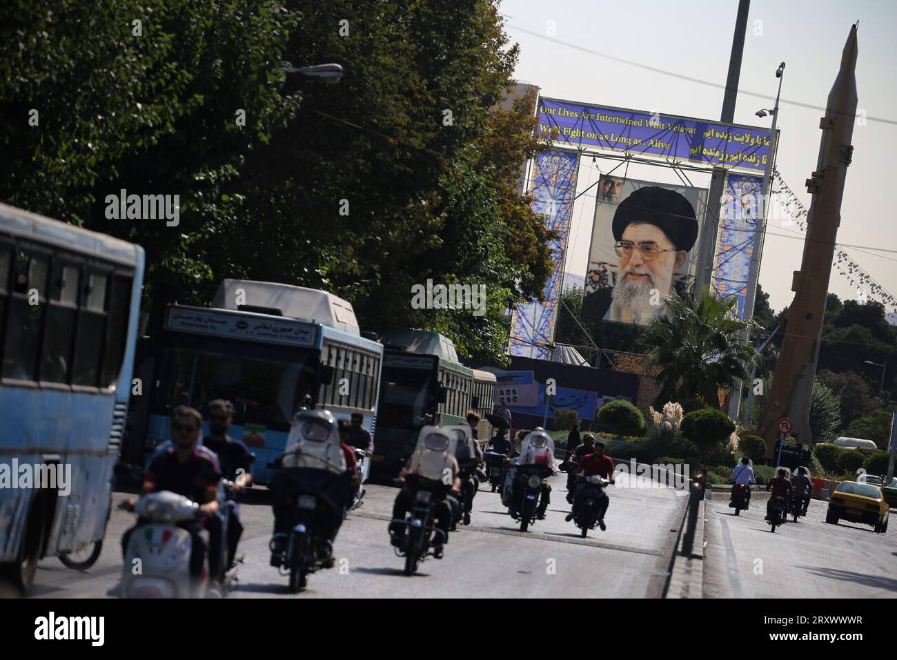 September 26, 2023, Tehran, Iran: An Iranian Sejjil solid-fueled medium ...