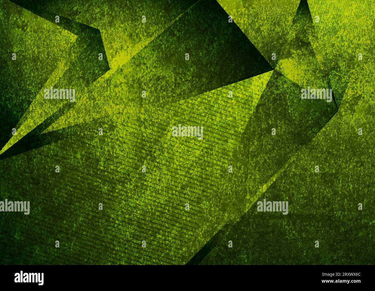 Dark green grunge tech low poly abstract background. Geometric vector ...