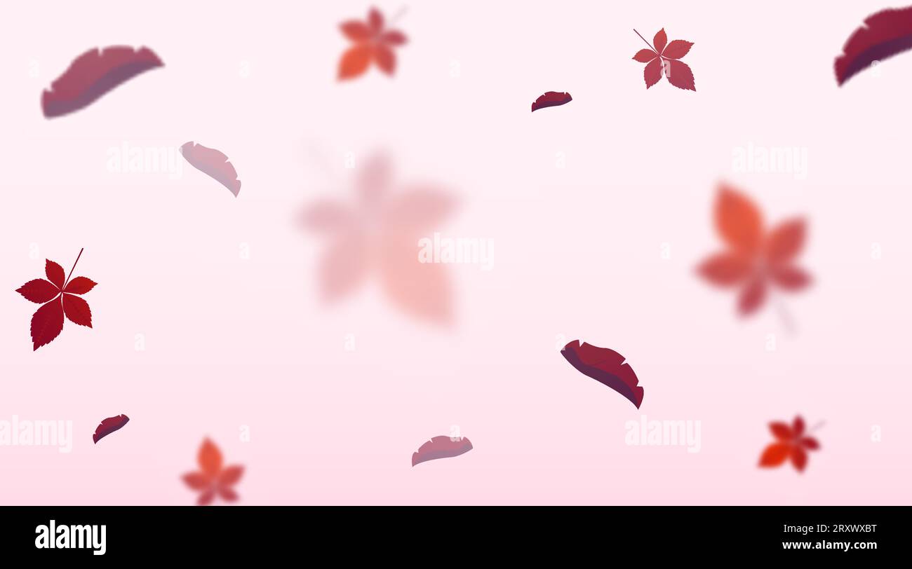 Autumn leaves background with blur effect. Vector illustration Stock ...
