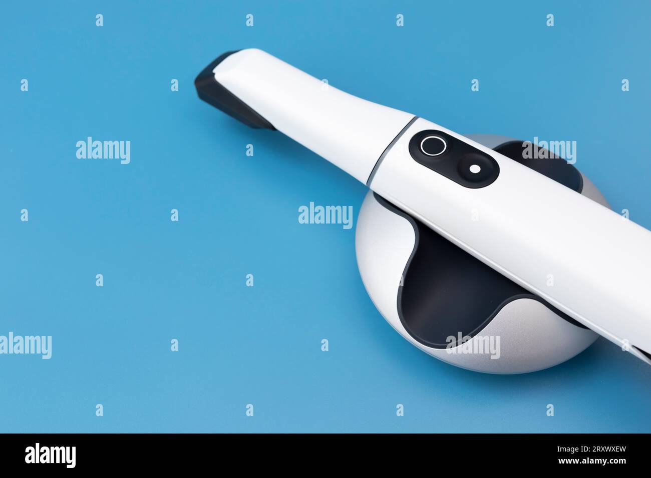 White 3d Intraoral Dental Tooth Scanner On Blue Background. Dental ...