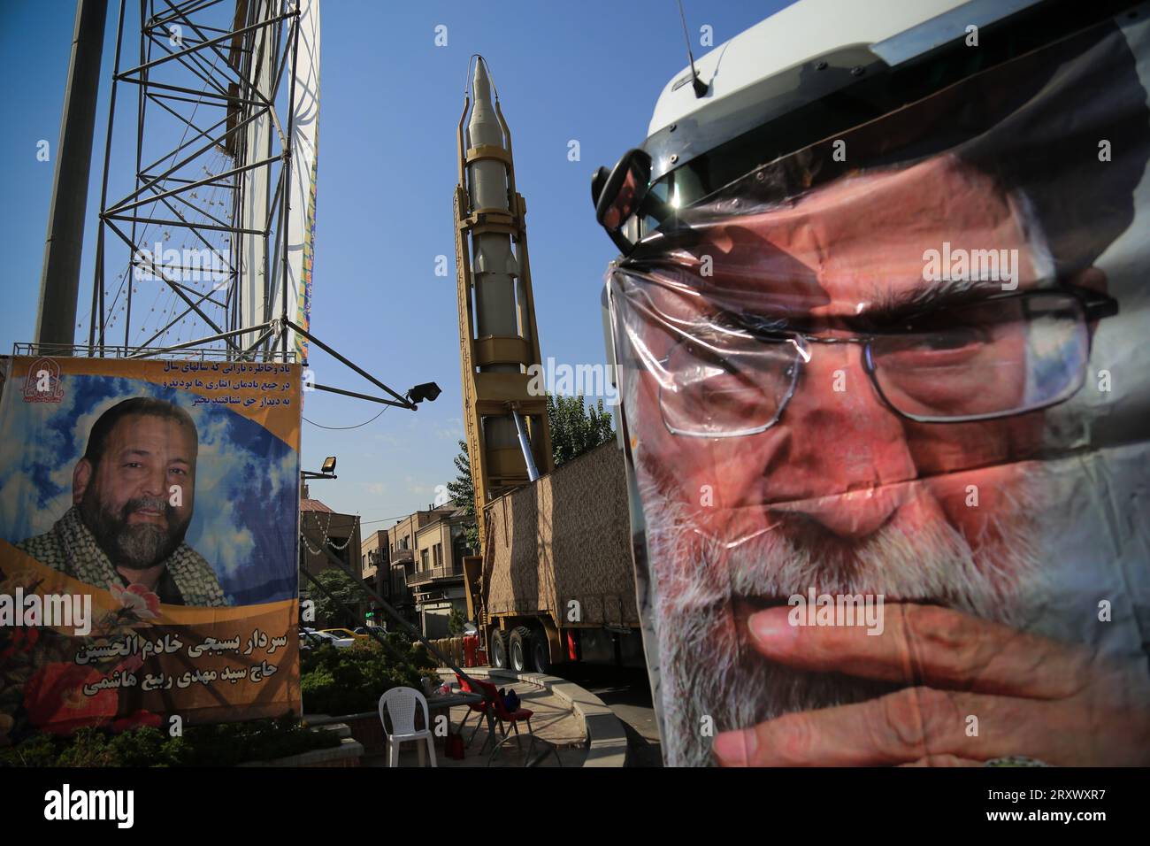 September 26, 2023, Tehran, Iran: An Iranian Sejjil solid-fueled medium ...