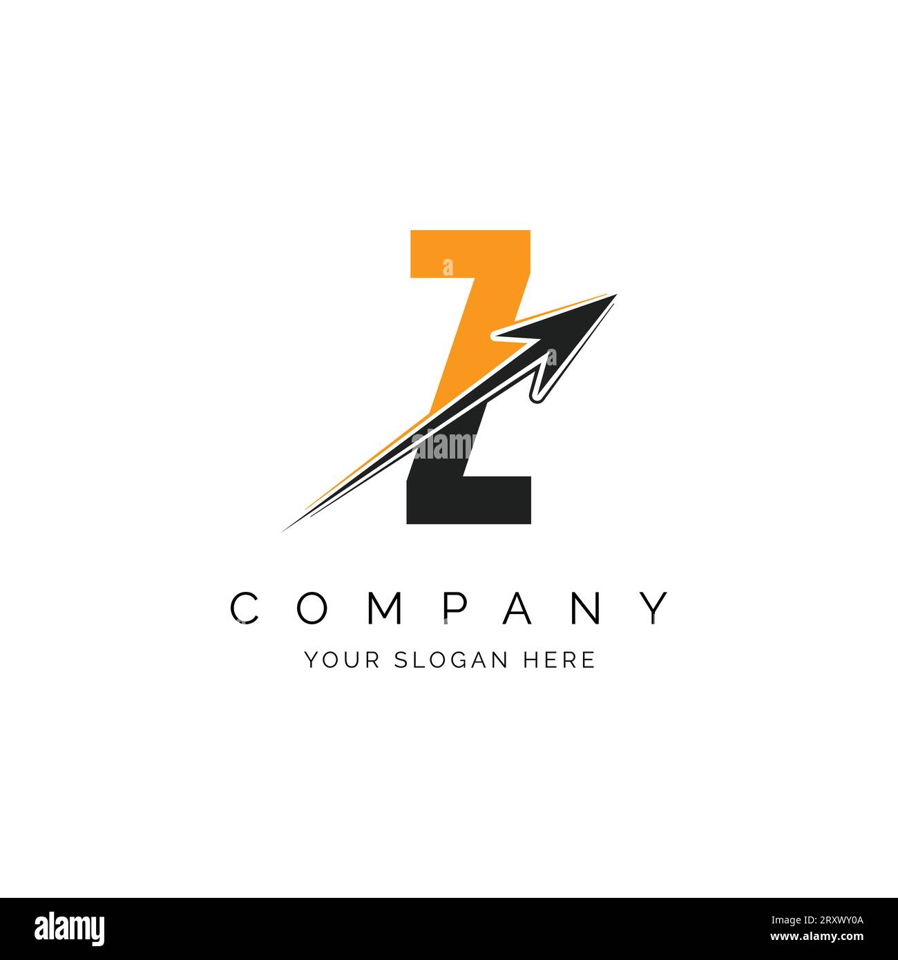 Z Letter with Arrow Logo Template Illustration. Z Alphabet Concept ...