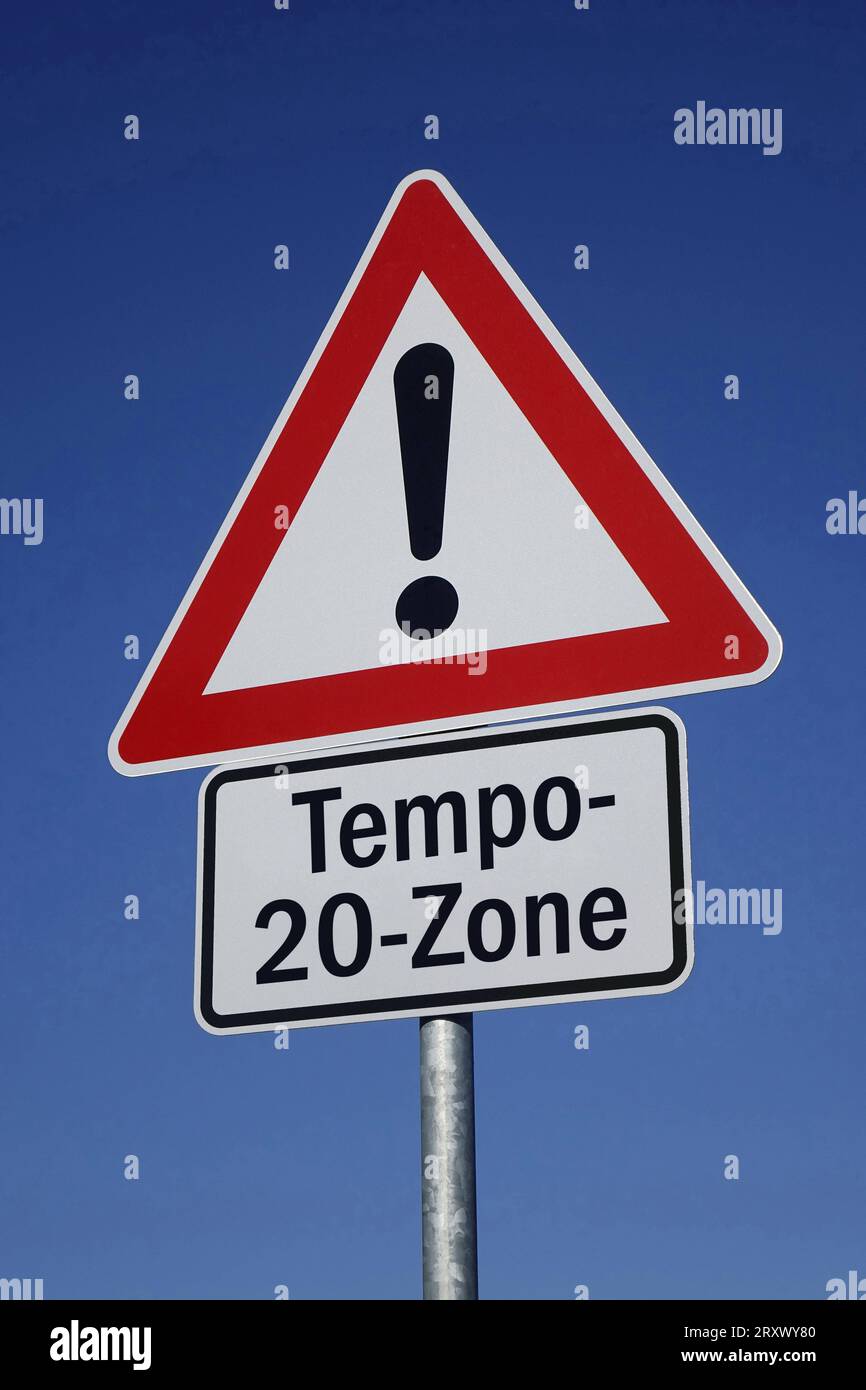 Verkehrszeichen und Tempo-20-Zone Verkehrszeichen und Tempo-20-Zone, 27 ...