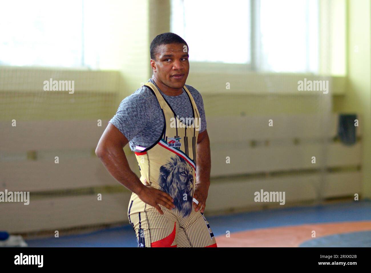 Greco-Roman wrestler Zhan Beleniuk, winner of 2016 Olympics, during ...