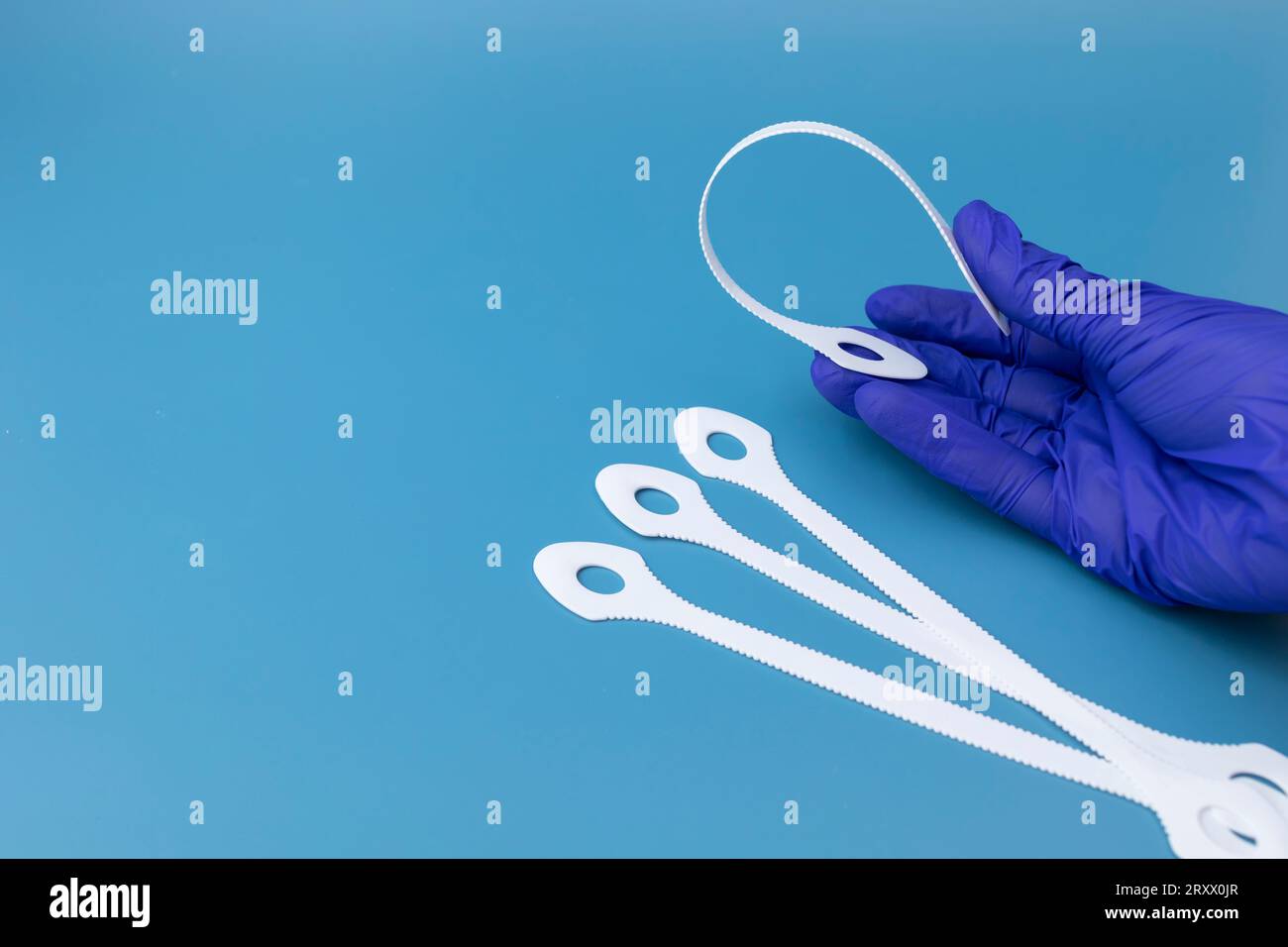 Flexible Plastic Tongue Scraper, Cleaner Tool In Hand Of Dentist In ...