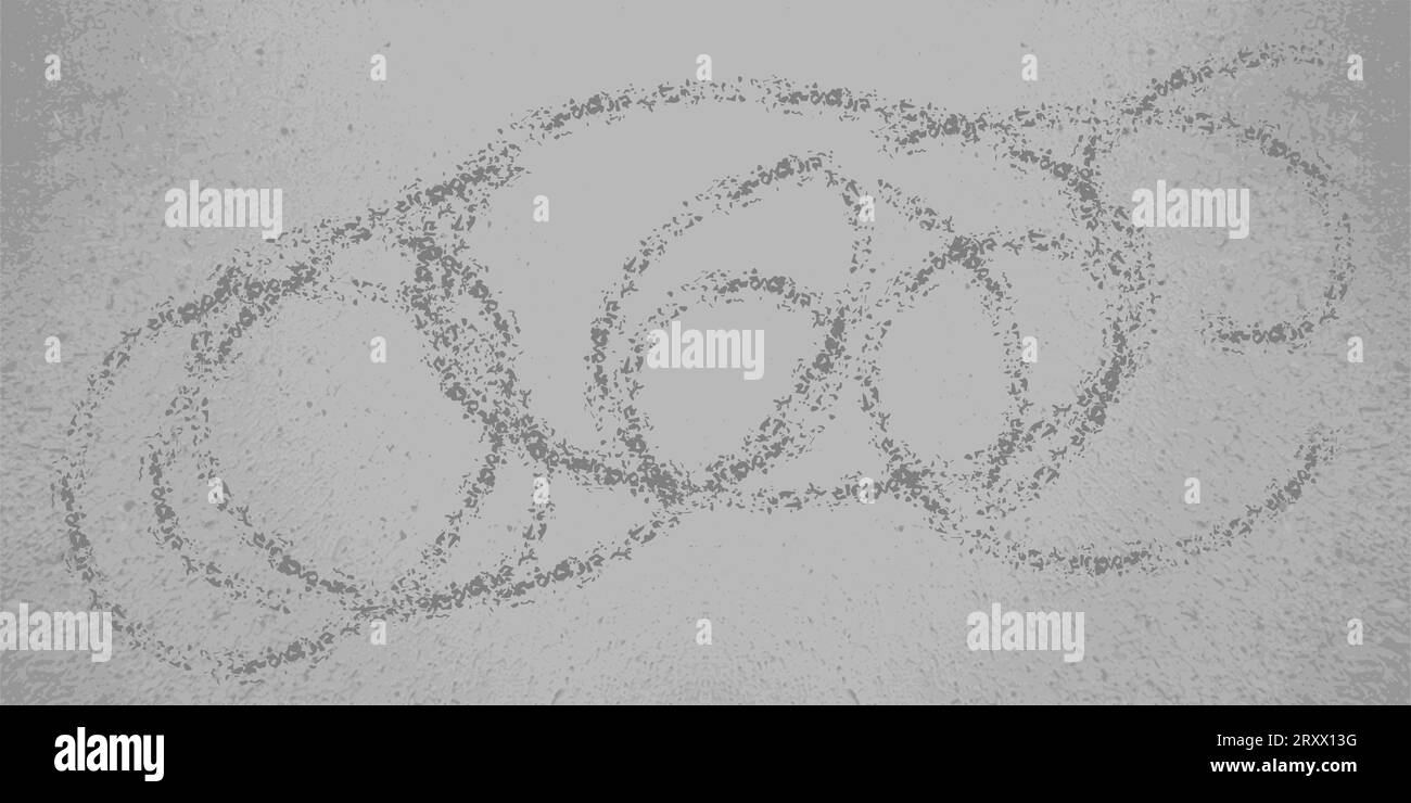 Swirling circular tire skid marks on an asphalt road. Grunge abstract ...