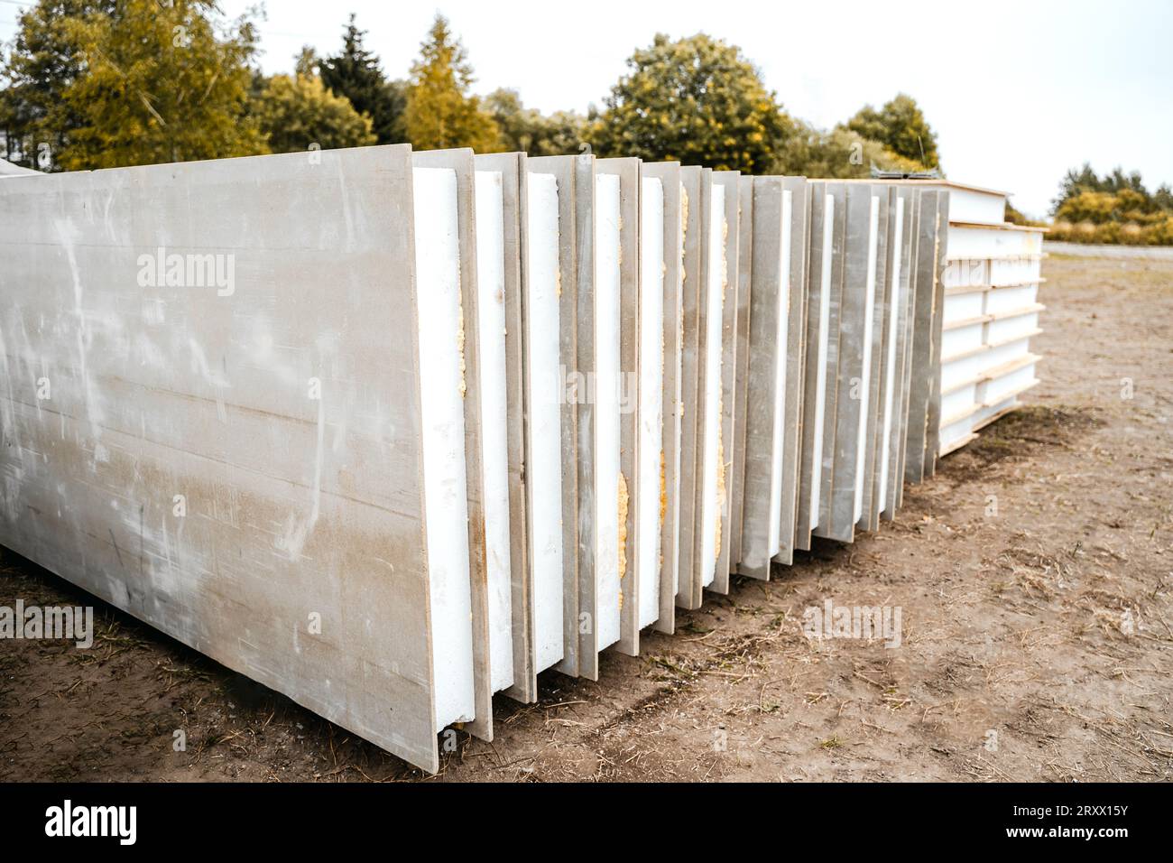 Building construction of wooden frame house made of SIP structural ...