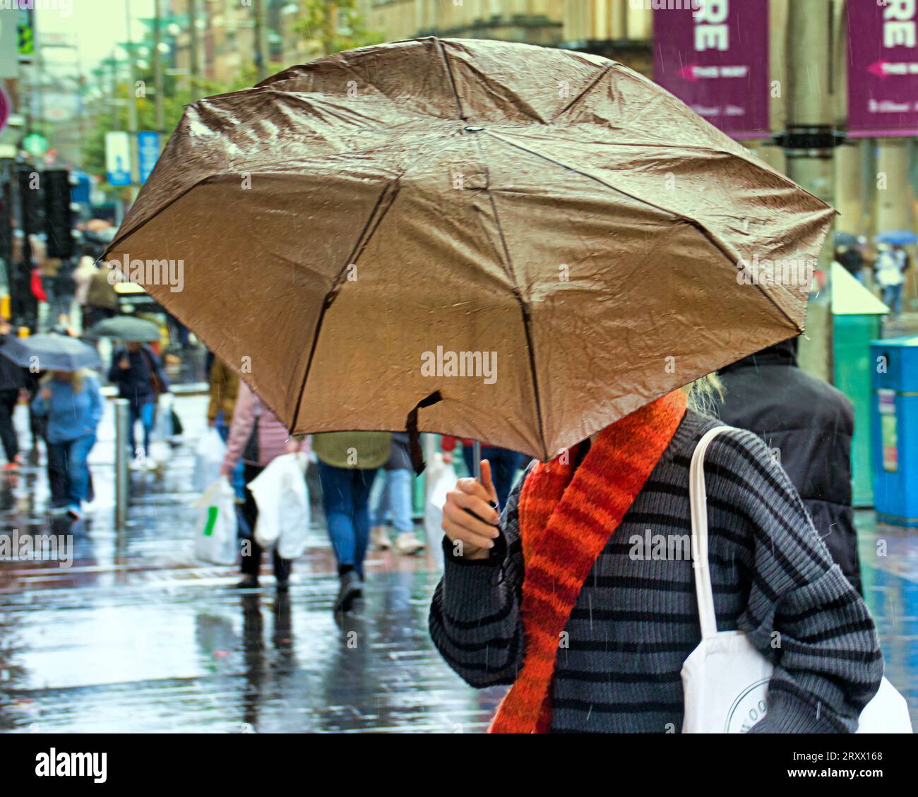 Glasgow, Scotland, UK. 27th September, 2023. UK Weather: Storm Agnes ...