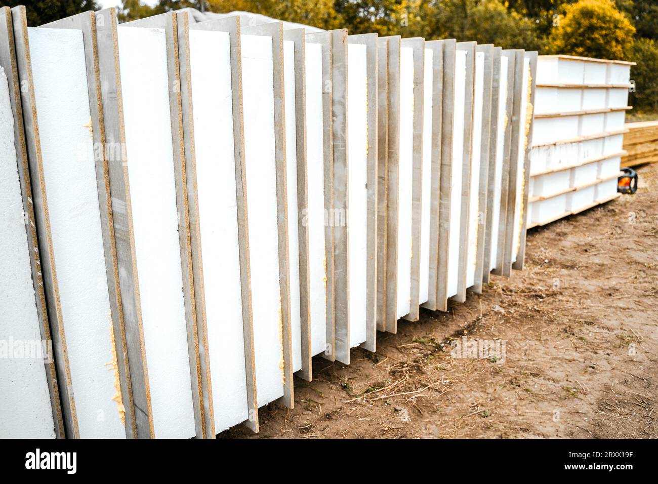 Building construction of wooden frame house made of SIP structural ...