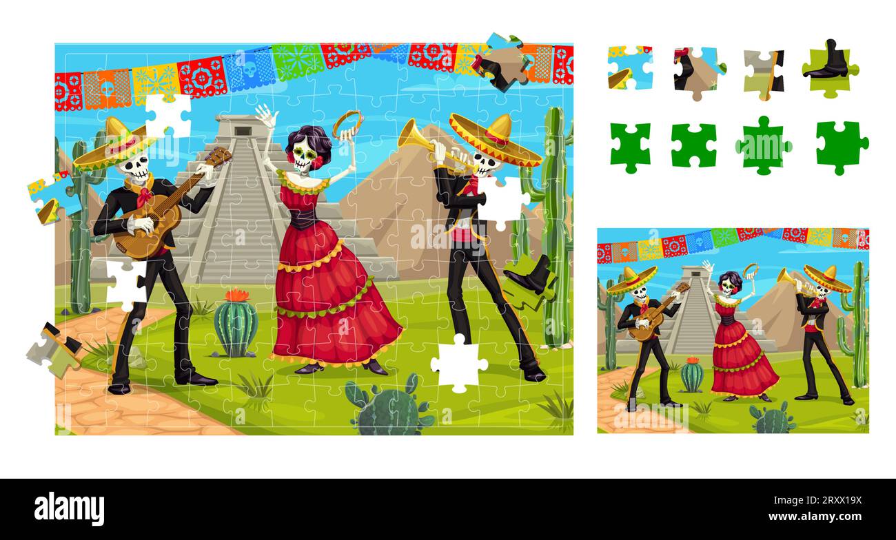 Day of the Dead Dia De Los Muertos mexican holiday jigsaw puzzle quiz ...